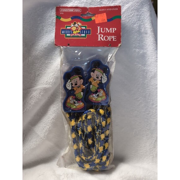 Disney | Toys | Vintage Minnie Mouse Blue Yellow Jump Rope Plastic ...